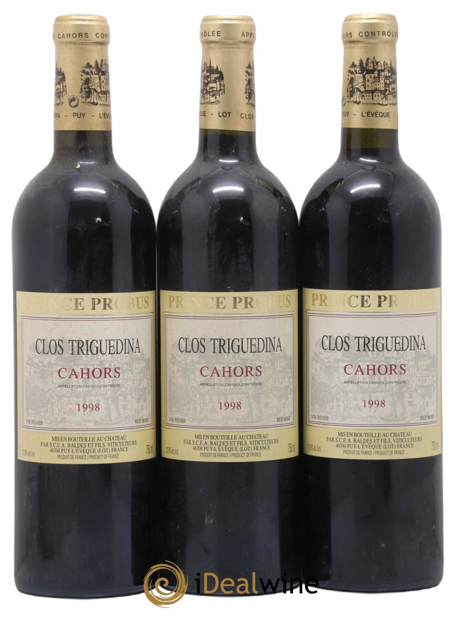 Acheter vin Cahors Clos Triguedina Probus Jean-Luc Baldès 1998 (lot ...