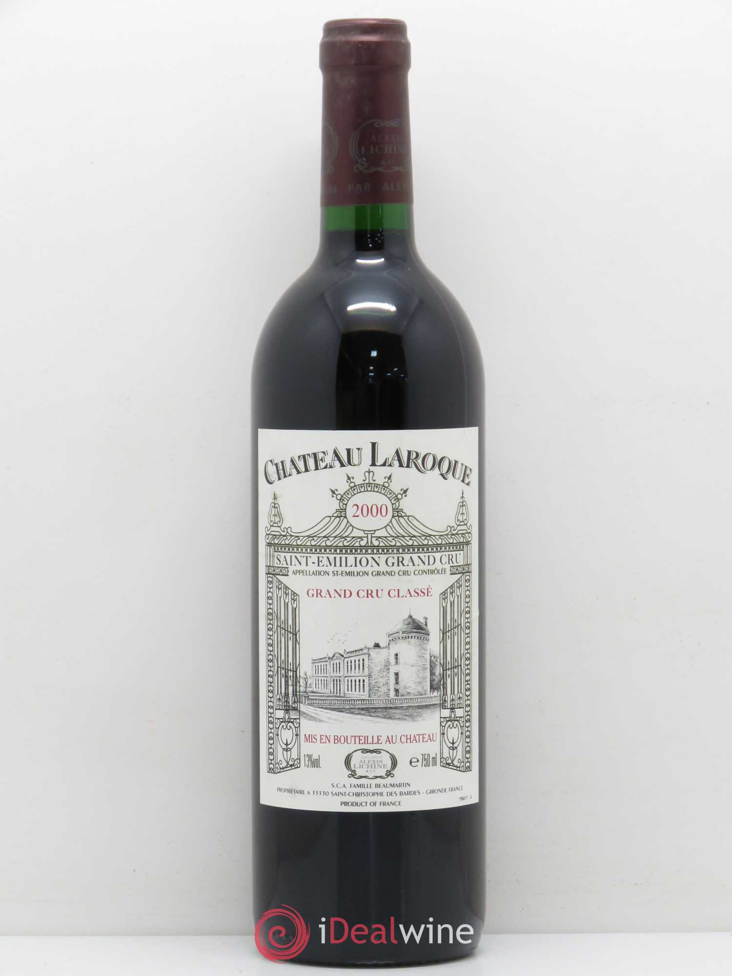 Acheter Château Laroque Grand Cru Classé 2000 (lot: B2107498-6624)