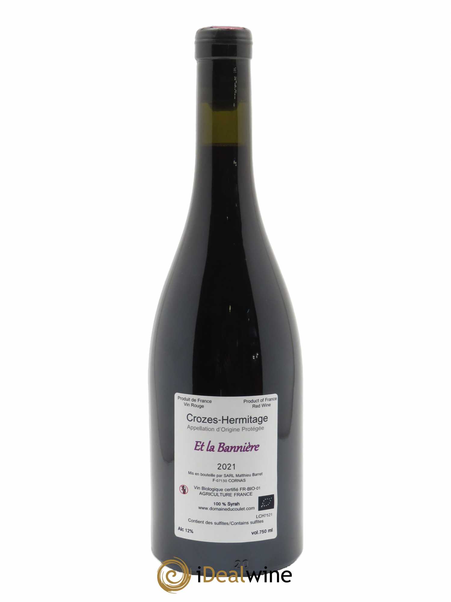 Acheter Crozes-Hermitage Et la Bannière Coulet (Domaine du) - Matthieu ...