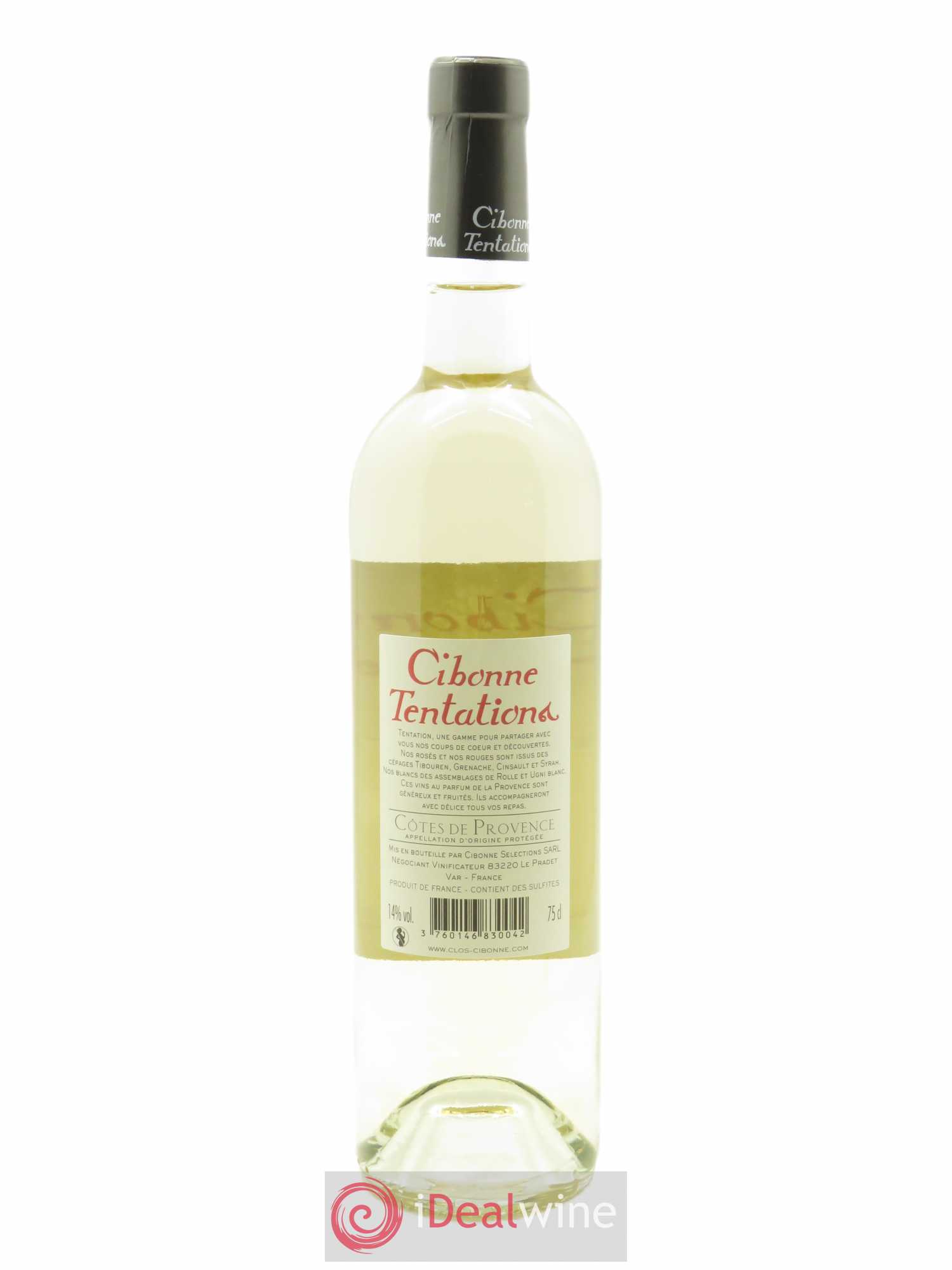 Acheter vin Côtes de Provence Clos Cibonne Tentations 2021 (lot ...