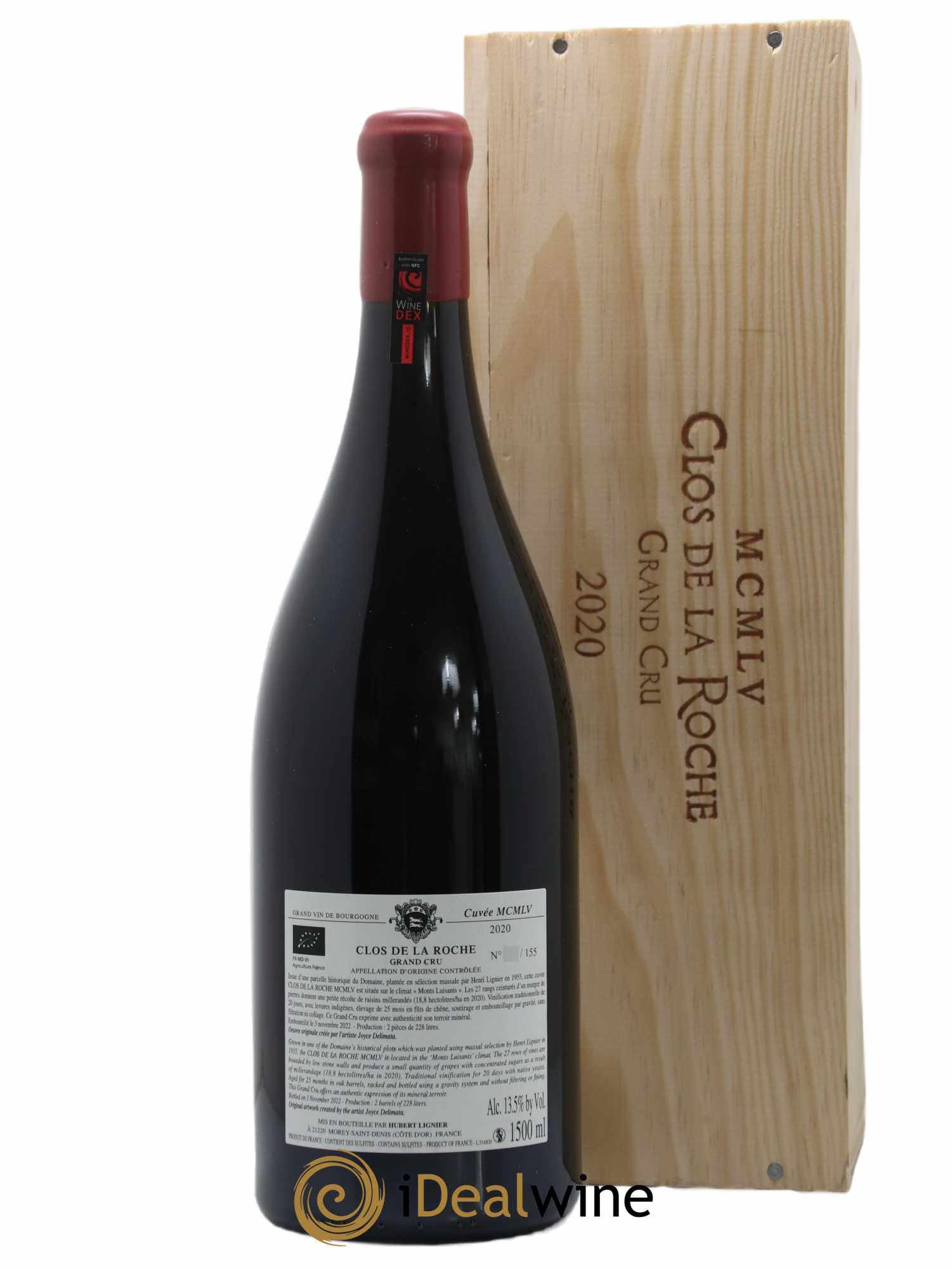 Acheter vin Clos de la Roche Grand Cru MCMLV Hubert Lignier (Domaine ...