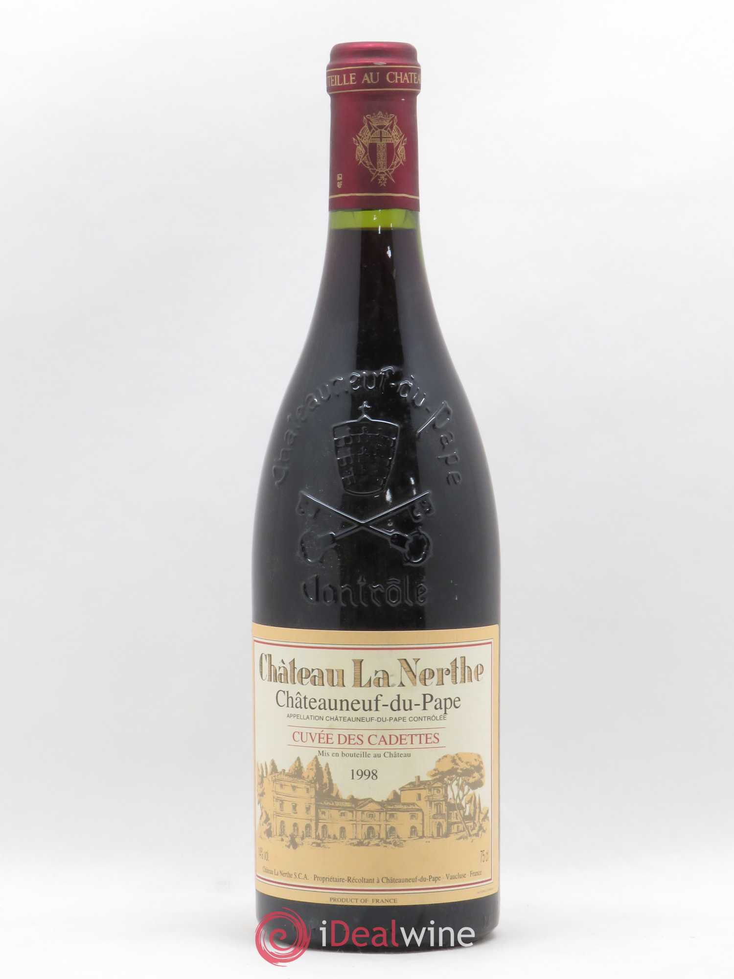 Acheter vin Châteauneuf-du-Pape Château La Nerthe Cuvée des Cadettes ...