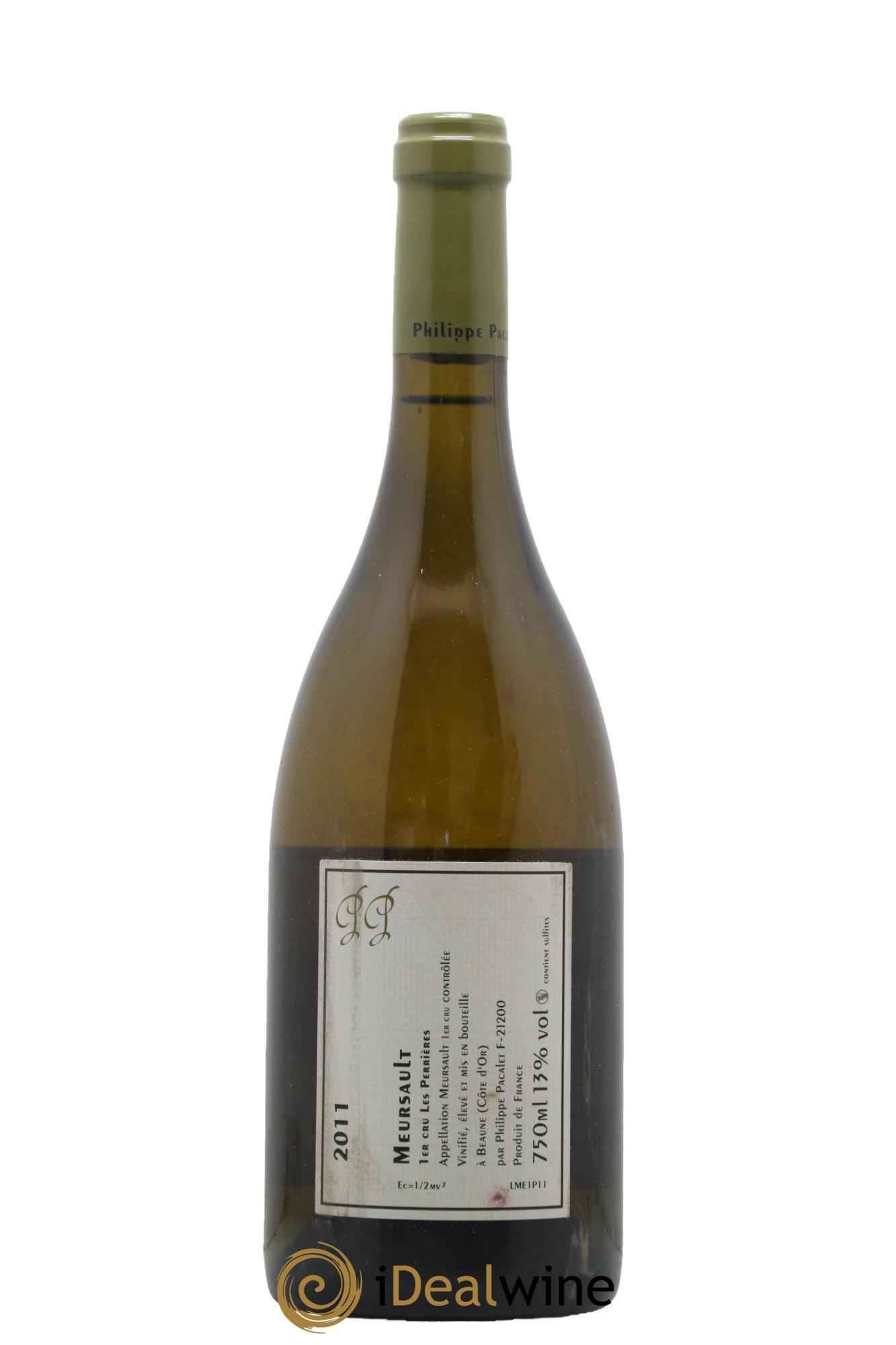 Acheter vin Meursault 1er Cru Les Perrières Philippe Pacalet 2011 (lot ...