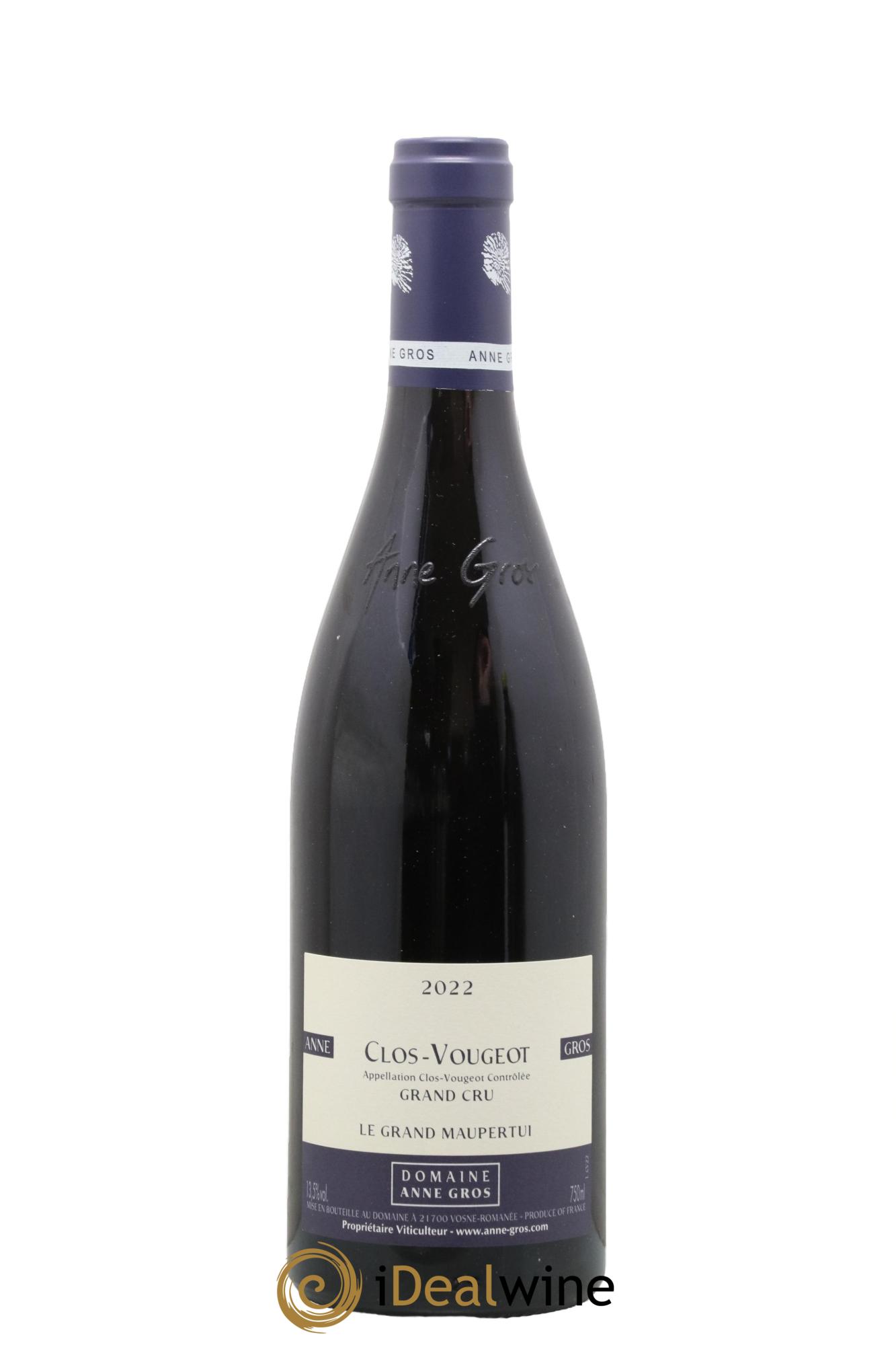 Acheter Clos de Vougeot Grand Cru Le Grand Maupertui Anne Gros 2022 ...
