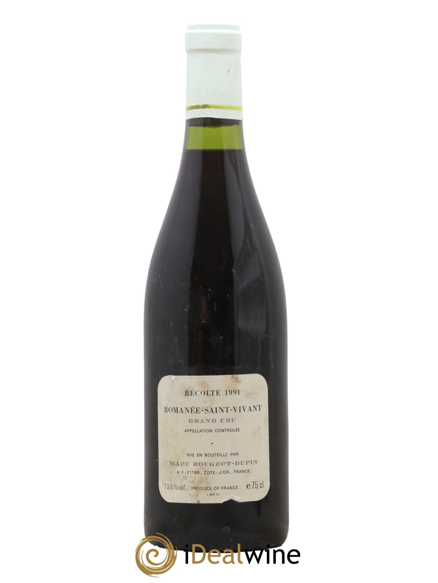 Acheter Romanée-Saint-Vivant Grand Cru Marc Rougeot-Dupin 1991 (lot ...