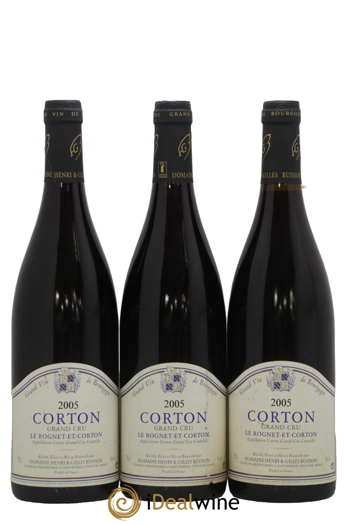 Buy Corton Grand Cru Le Rognet-et-Corton Henri et Gilles Buisson ...
