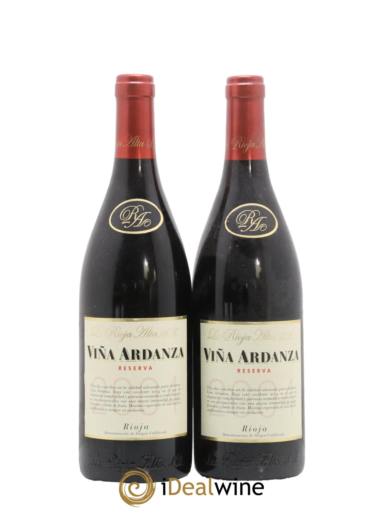 Acheter Rioja DOCa Vina Ardanza Reserva La Rioja Alta 2004 (lot: 2441893)