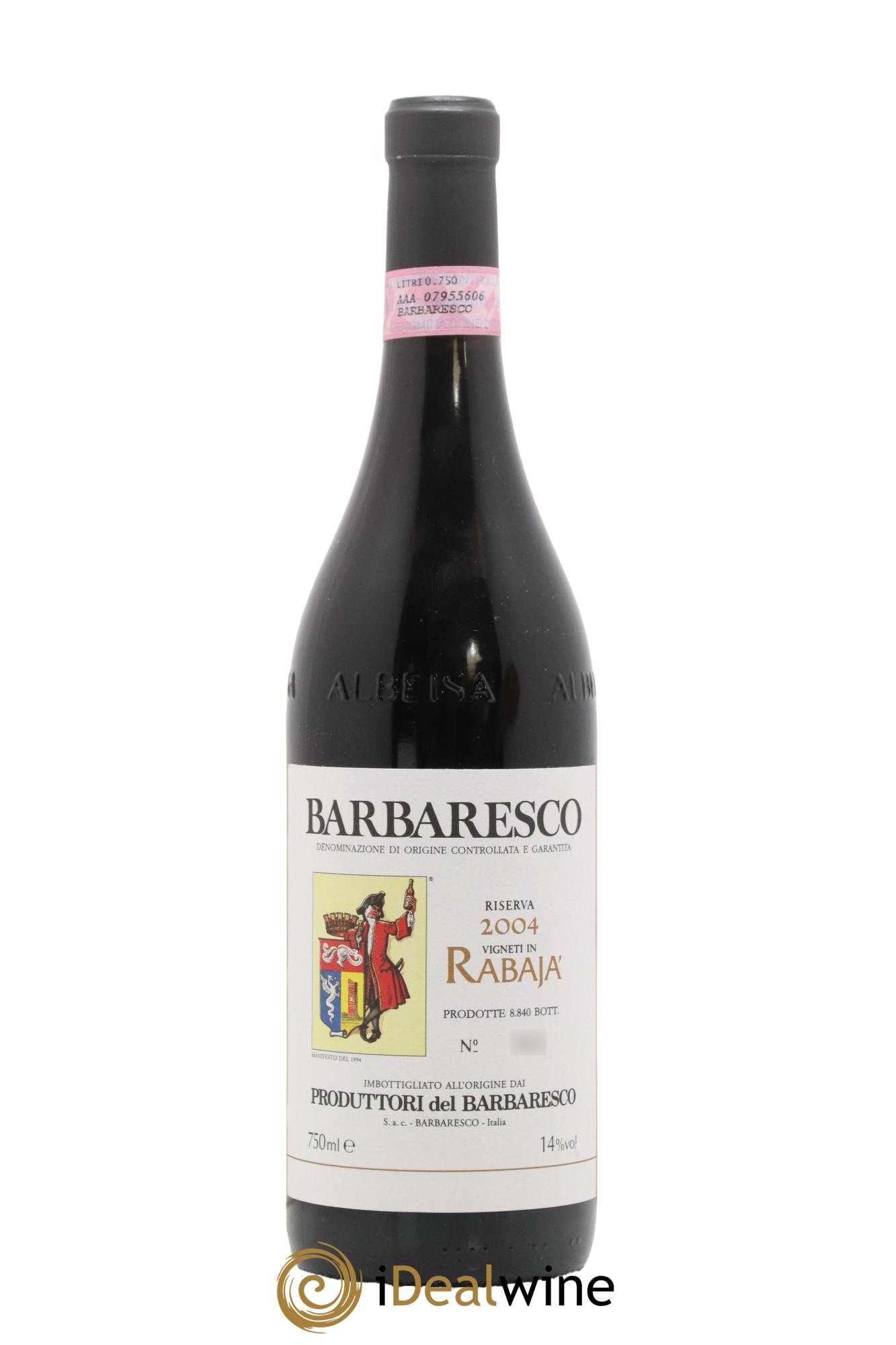 Buy Barbaresco DOCG Rabaja Riserva Produttori del Barbaresco 2004 (lot ...