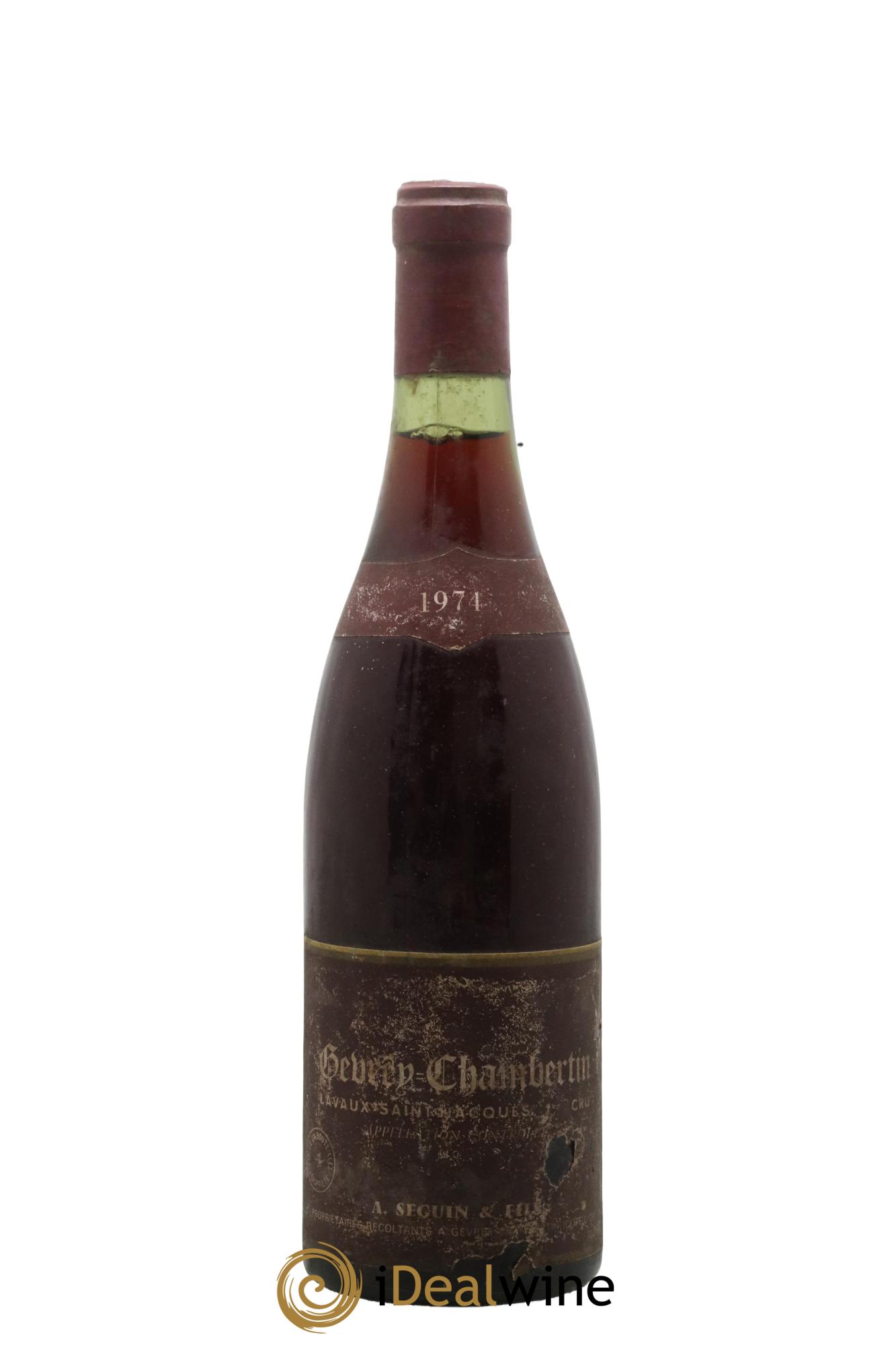 Buy Gevrey-Chambertin 1er Cru Lavaux Saint Jacques A.Seguin 1974 (lot ...