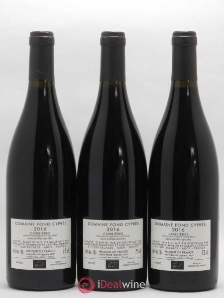 Acheter vin Corbières Domaine Fond Cyprès Le Corbières 2016 (lot ...