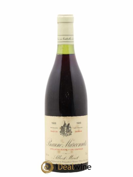 Acheter Beaune 1er Cru Marconnets Albert Morot 1988 (lot: B2238873-2712)