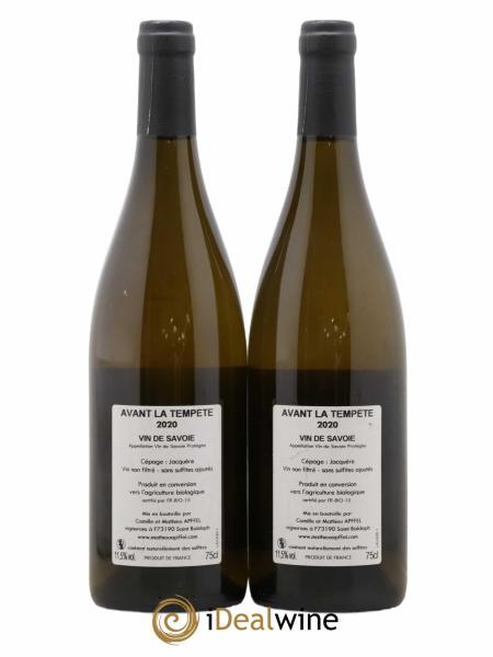 Acheter vin Vin de Savoie Avant la tempête Domaine Matthieu Apffel 2020 ...