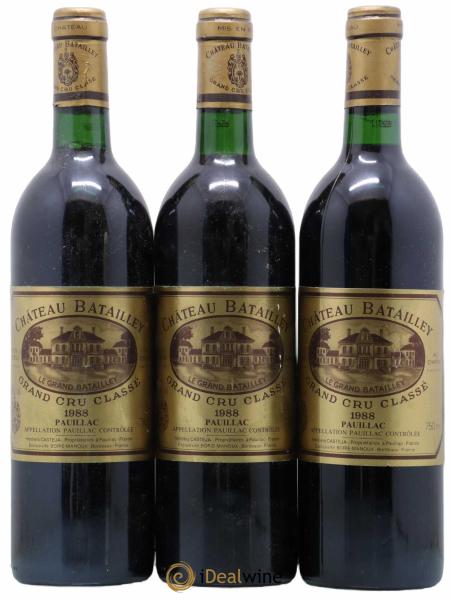 Acheter vin Château Batailley 5ème Grand Cru Classé 1988 (lot: B2232646-6906)