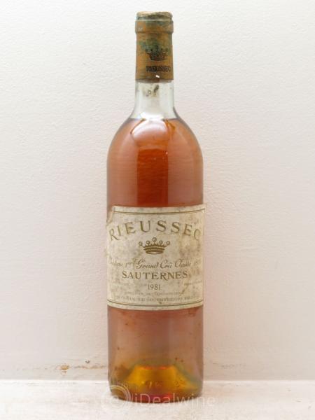 Acheter Château Rieussec 1er Grand Cru Classé 1981 (lot: B2056204-7587)