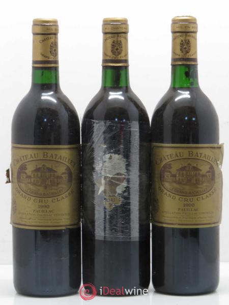 Acheter Château Batailley 5ème Grand Cru Classé 1990 (lot: B2116226-9091)