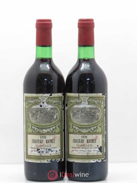 Acheter vin Bordeaux Château Richet (sans prix de réserve) 1978 (lot ...
