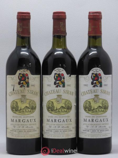 Acheter Château Siran 1982 (lot: B2140457-8613)