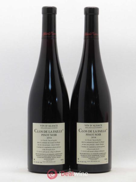 Acheter vin Alsace Pinot Noir Clos de la Faille Albert Mann (sans prix ...