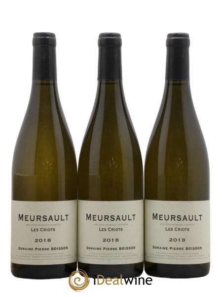Acheter vin Meursault Les Criots Pierre Boisson (Domaine) 2018 (lot ...
