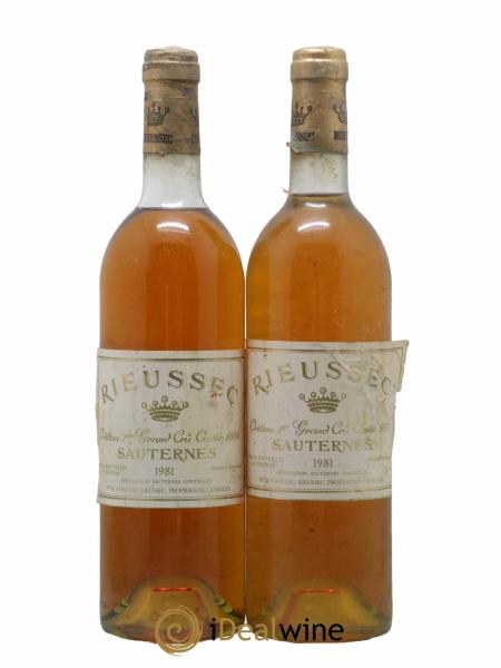 Acheter Château Rieussec 1er Grand Cru Classé 1981 (lot: B2281085-6366)