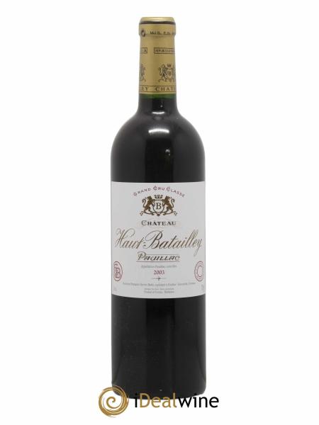 Acheter Château Haut Batailley 5ème Grand Cru Classé 2003 (lot: B2110040-124725)