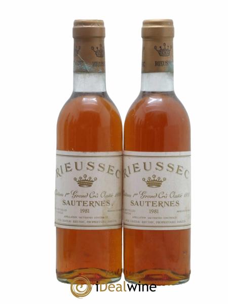 Acheter vin Château Rieussec 1er Grand Cru Classé 1981 (lot: B2266481-5467)