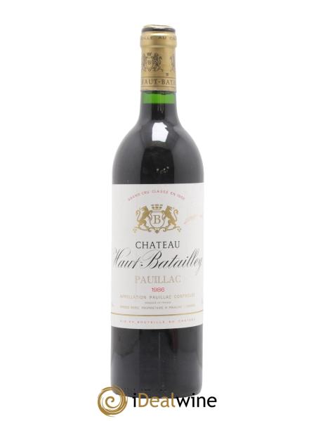 Buy Château Haut Batailley 5ème Grand Cru Classé 1986 (lot: 2380617)
