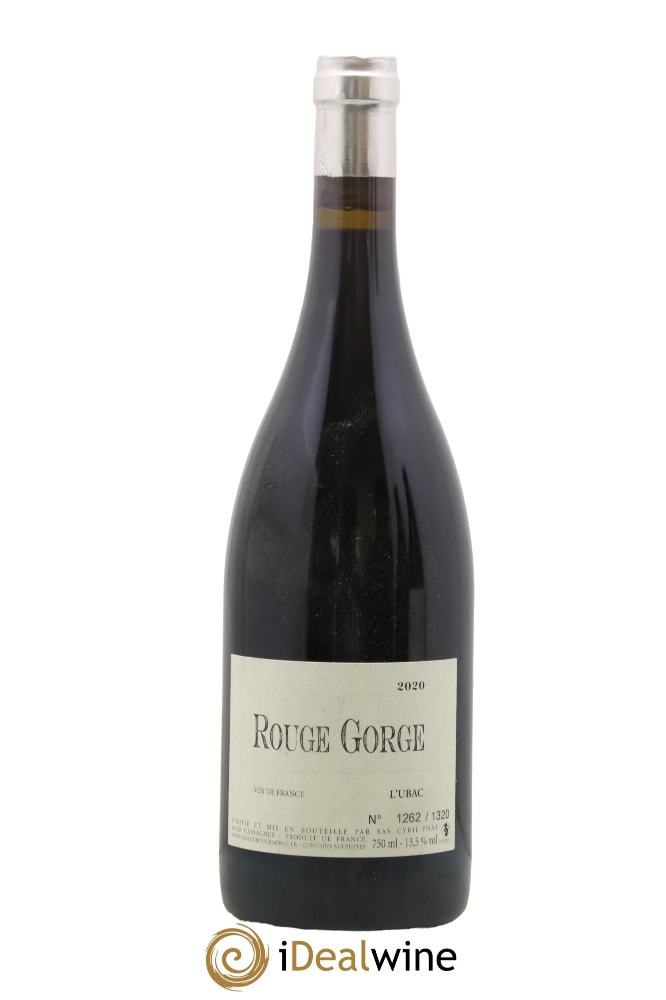 Buy Vin de France L'Ubac Cyril Fhal 2020 (lot: 2551576)