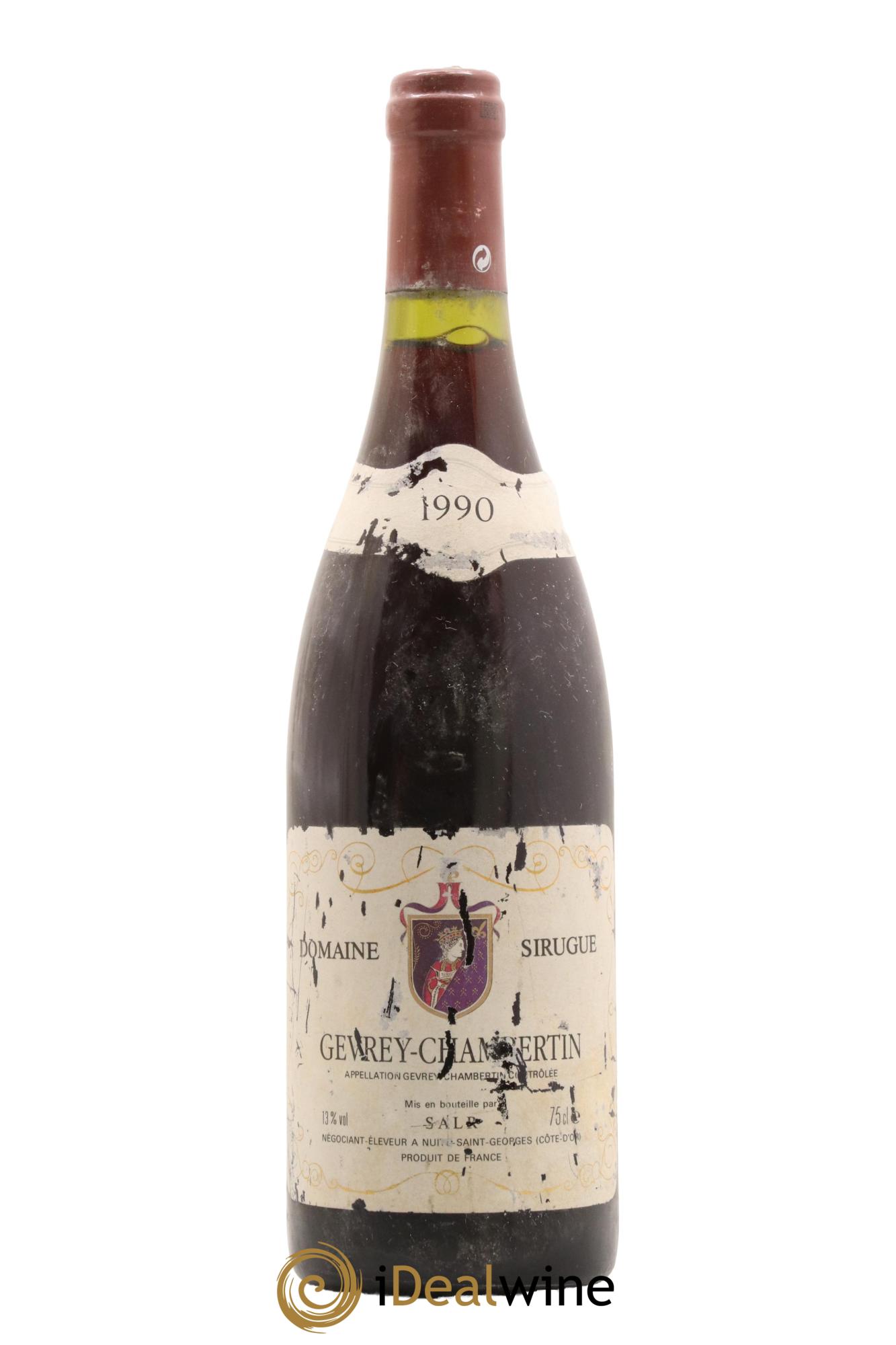 Buy Gevrey-Chambertin Domaine Robert Sirugue 1990 (lot: 2470596)
